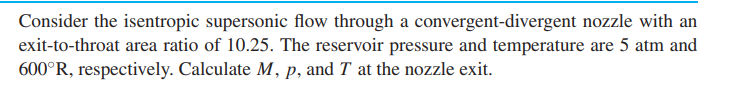 Solved Consider the isentropic supersonic flow through a | Chegg.com