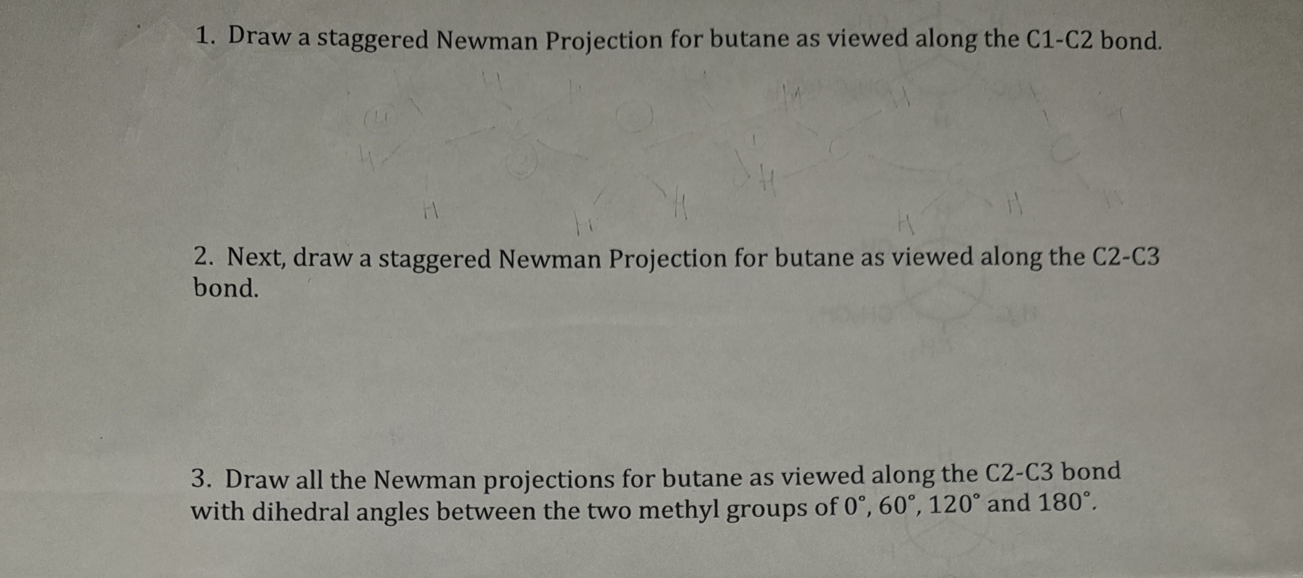 Solved 4. Label the staggered and eclipsed Newman | Chegg.com