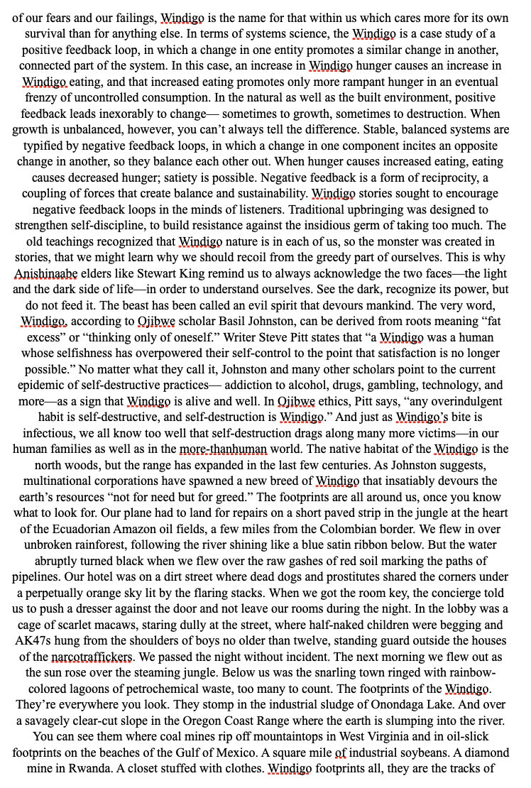 Windigo Footprints In the winter brilliance, the only | Chegg.com