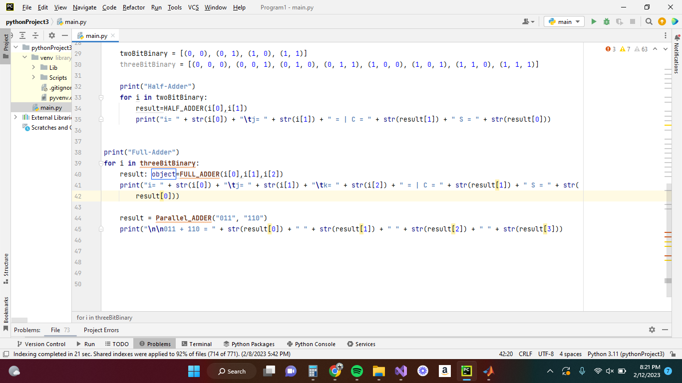 Solved Why won't my code run this is the assignment and my | Chegg.com