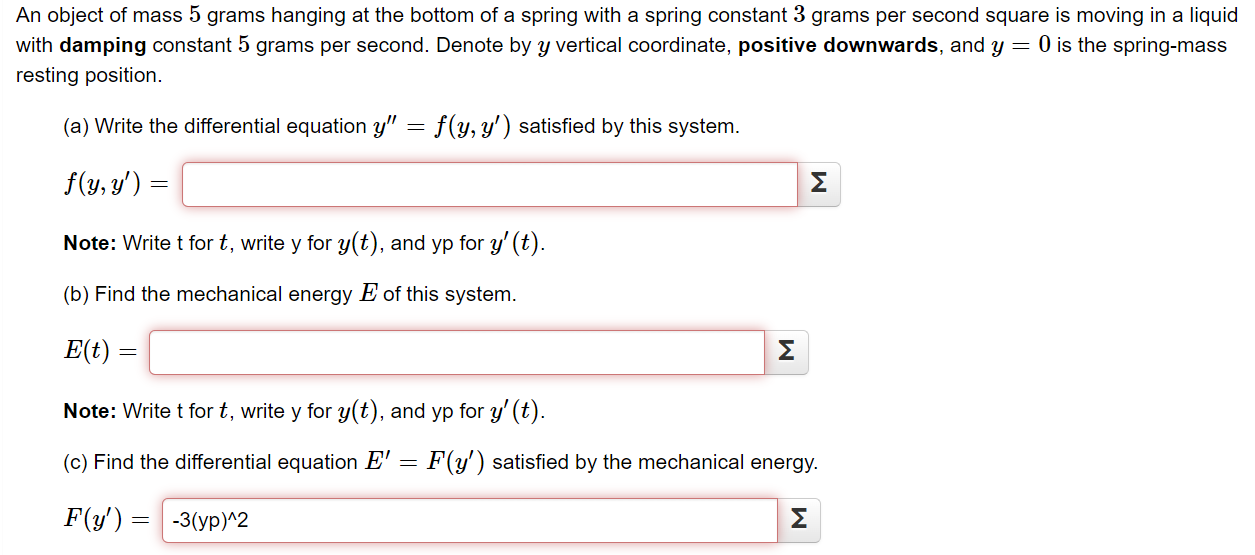 Solved An object of mass 5 grams hanging at the bottom of a | Chegg.com