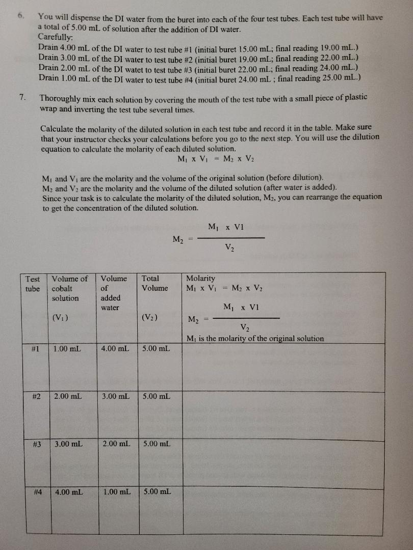 5 LAB Solution Preparation Laboratory goggles must be | Chegg.com