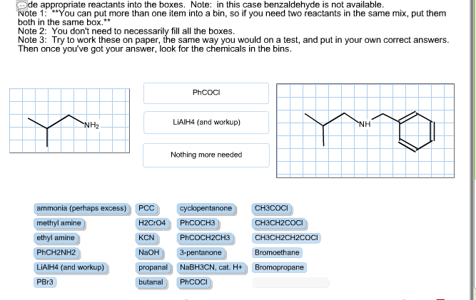 Solved Slide appropriate reactants into the boxes. Note 1: | Chegg.com