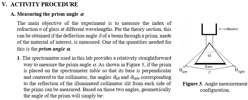 Solved a Base Deflection through a prism Light entering a | Chegg.com