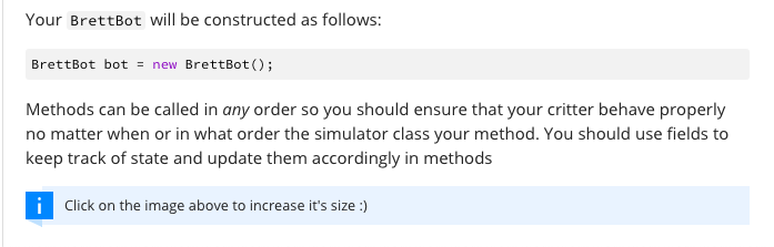 Solved BrettBot Critter Define a Critter class named | Chegg.com