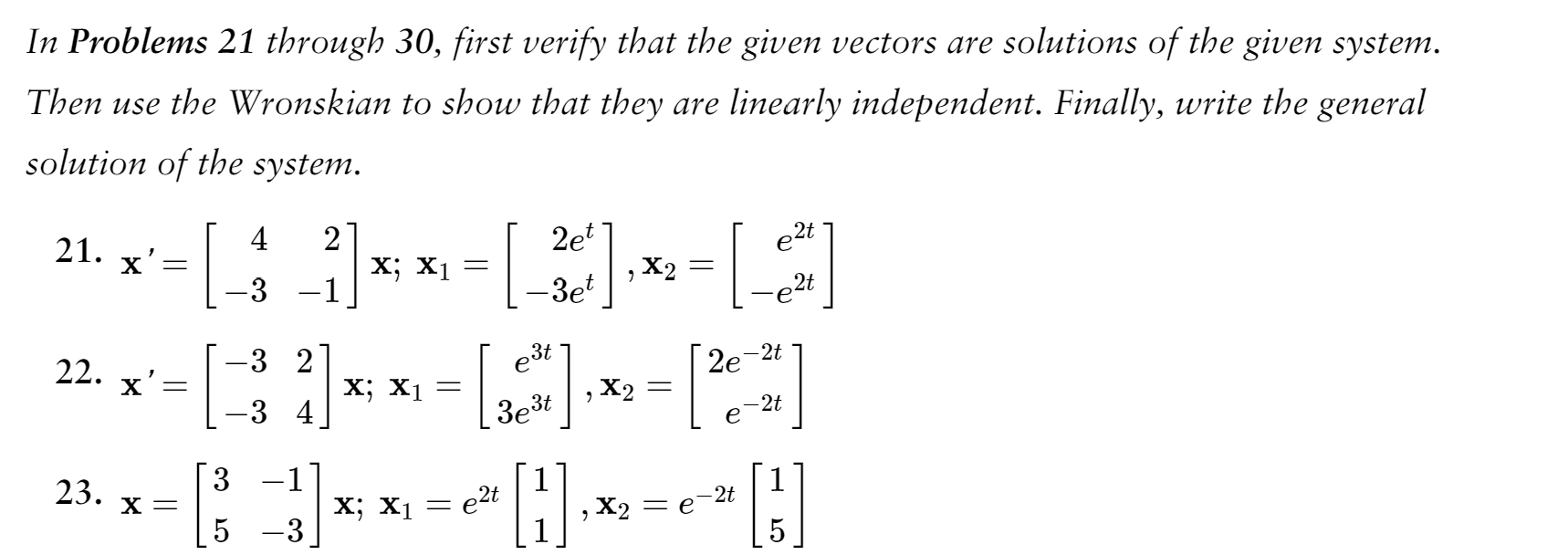 Solved In Problems 21 through 30, first verify that the | Chegg.com