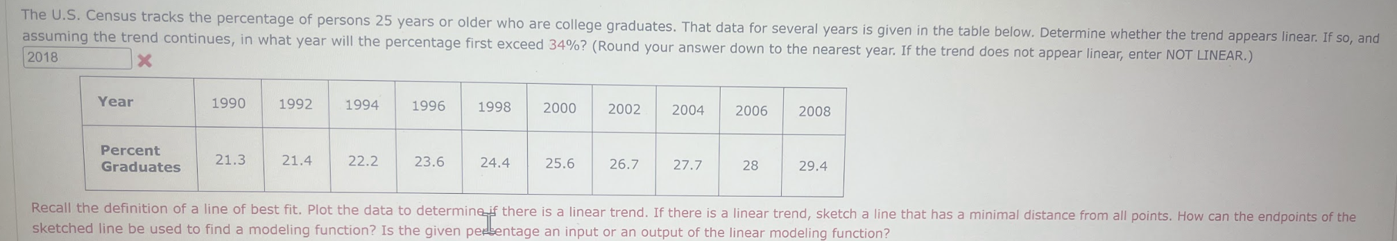 Solved 2018 Begin{tabular}{ L C C C C C C C C C C } Hline