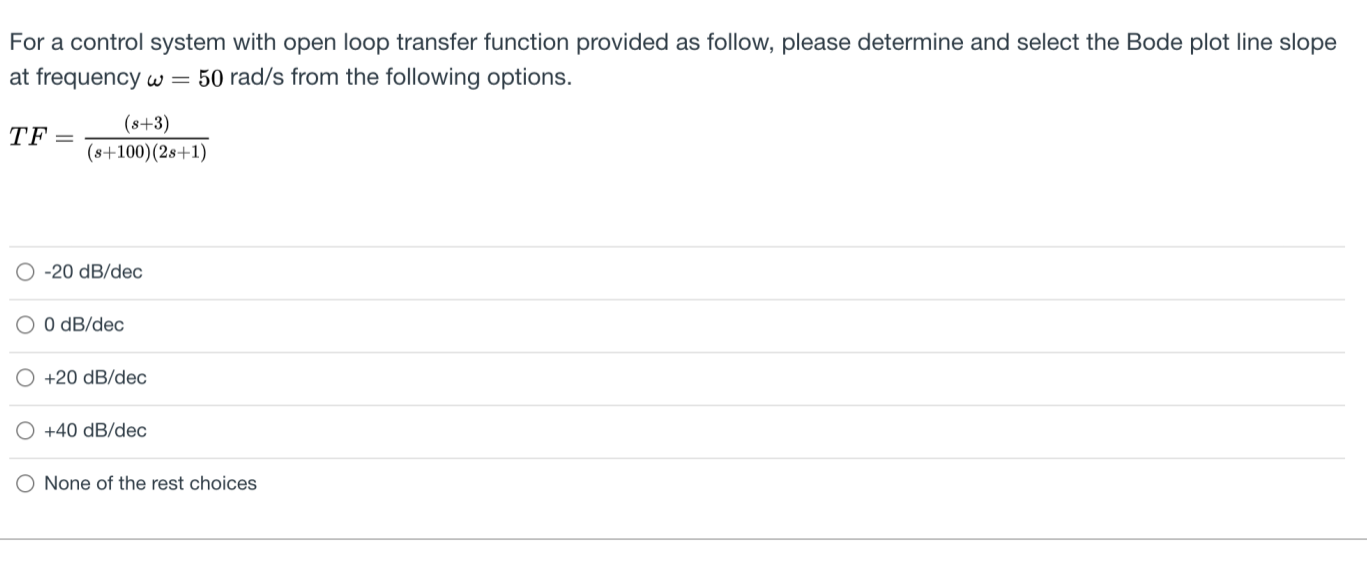 Solved For a control system with open loop transfer function | Chegg.com