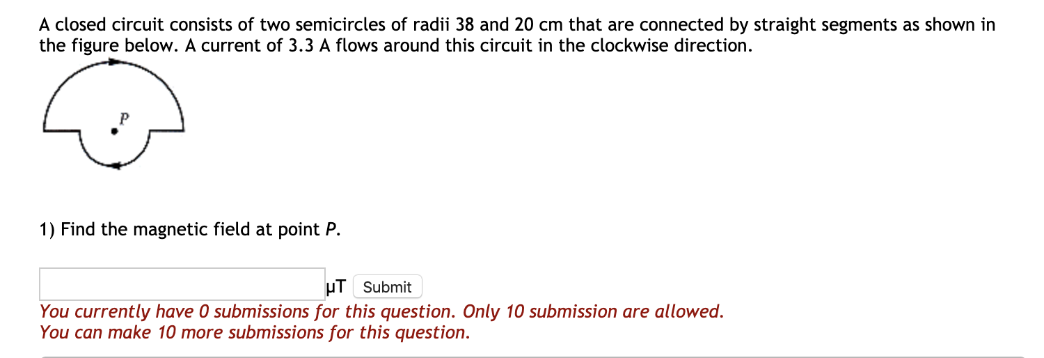 Solved A closed circuit consists of two semicircles of radii | Chegg.com
