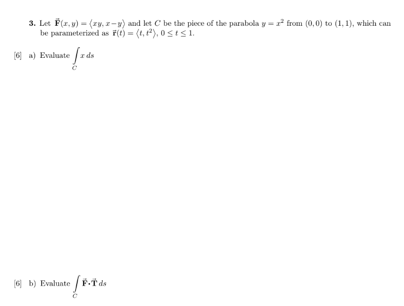 Solved 3. Let F(x,y)= xy,x−y and let C be the piece of the | Chegg.com
