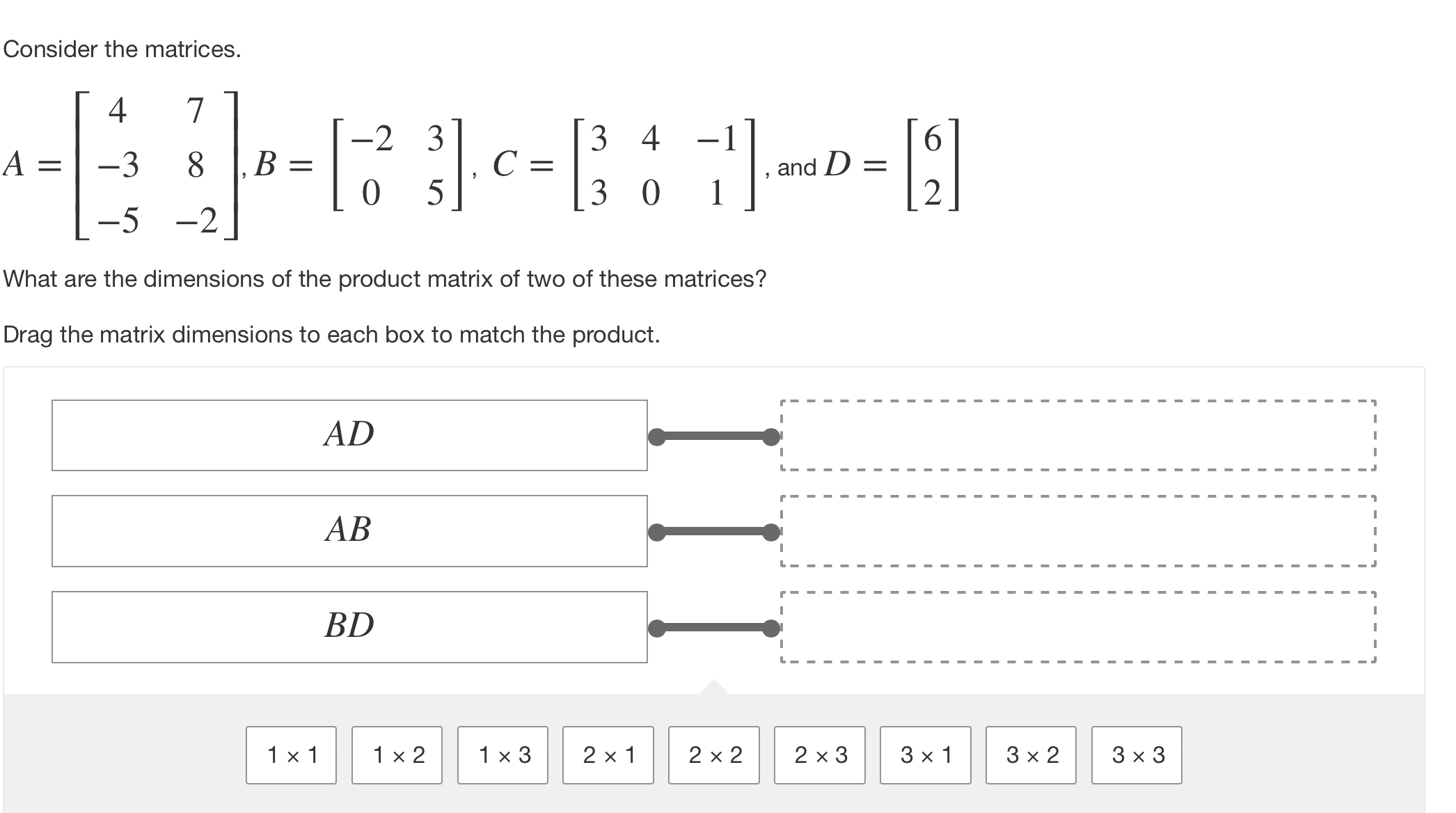 Solved Consider the matrices. | Chegg.com