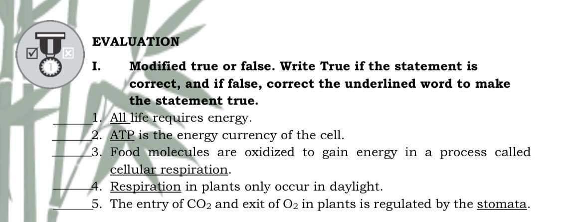 Solved Write True if the statement is correct, and if false, | Chegg.com