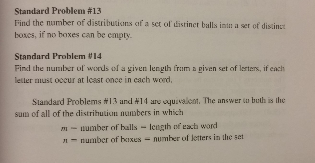 Solved Standard Problem #13 Find the number of distributions | Chegg.com