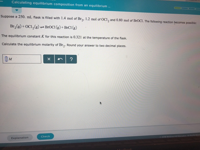 Solved Calculating equilibrium composition from an | Chegg.com