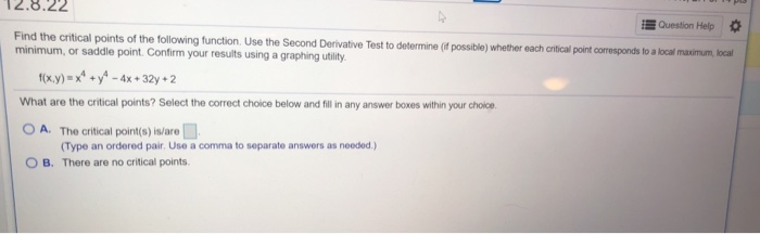 Solved 2.8.22 Question Help of the following function. Use | Chegg.com