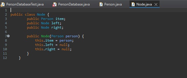 Solved Ch 9 Webcat 2: PersonDatabase Implement the missing | Chegg.com