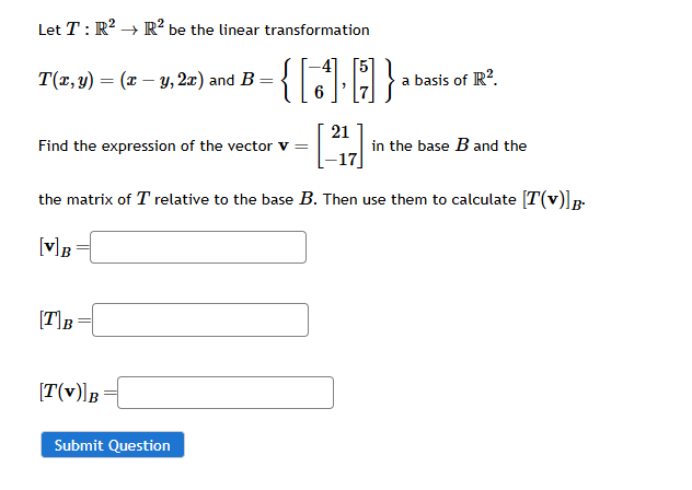 Solved Let T:R2→R2 be ﻿the linear | Chegg.com