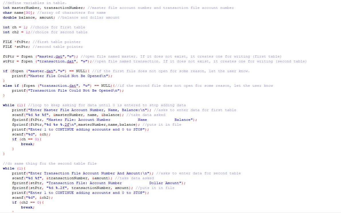 Solved I am trying to insert data into both files but I get | Chegg.com