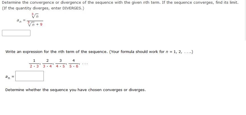 Solved Determine the convergence or divergence of the | Chegg.com