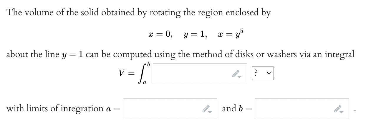 [Solved]: The volume of the solid obtained by rotating the
