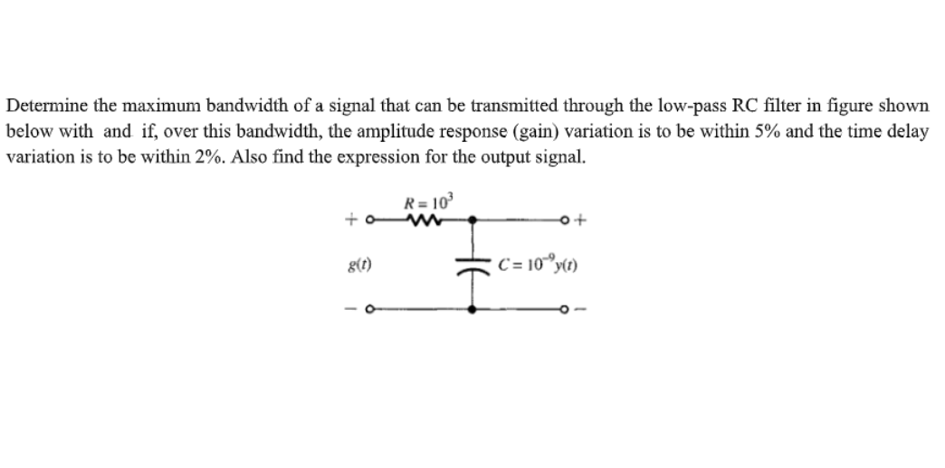 Solved Determine the maximum bandwidth of a signal that can | Chegg.com