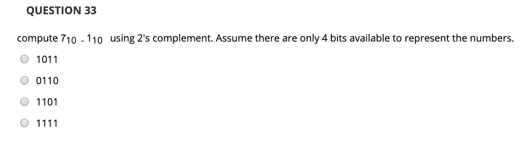 Solved QUESTION 31 Which of the following Binary | Chegg.com