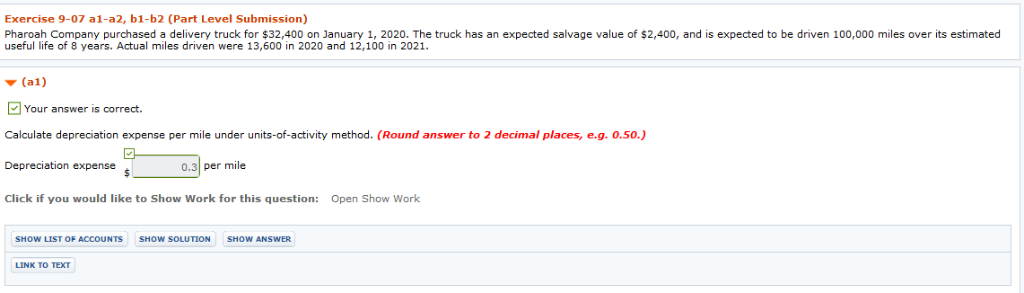 Solved Exercise 9-07 a1-a2, b1-b2 (Part Level Submission) | Chegg.com