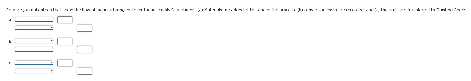 Solved Molding Department, Physical flow schedule: b. An | Chegg.com