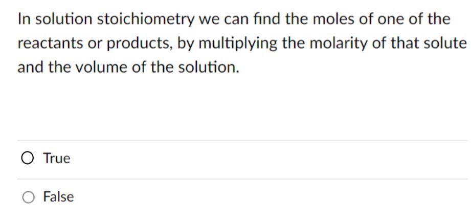 Solved Molarity is defined as the number of moles of solute | Chegg.com