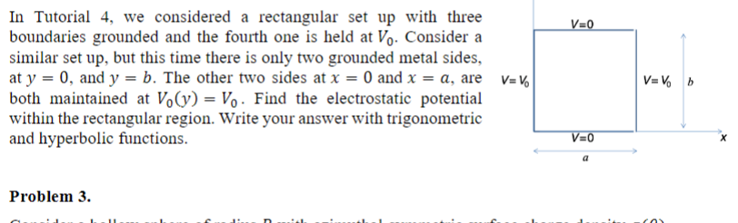 Solved In Tutorial 4, we considered a rectangular set up | Chegg.com