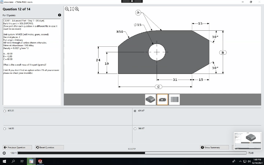 Solved BERSEE Associate - CSWA FULL-am Question 12 of 14 For | Chegg.com