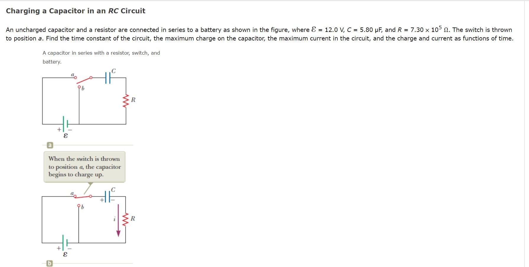 Solved Charging a Capacitor in an RC Circuit An uncharged | Chegg.com