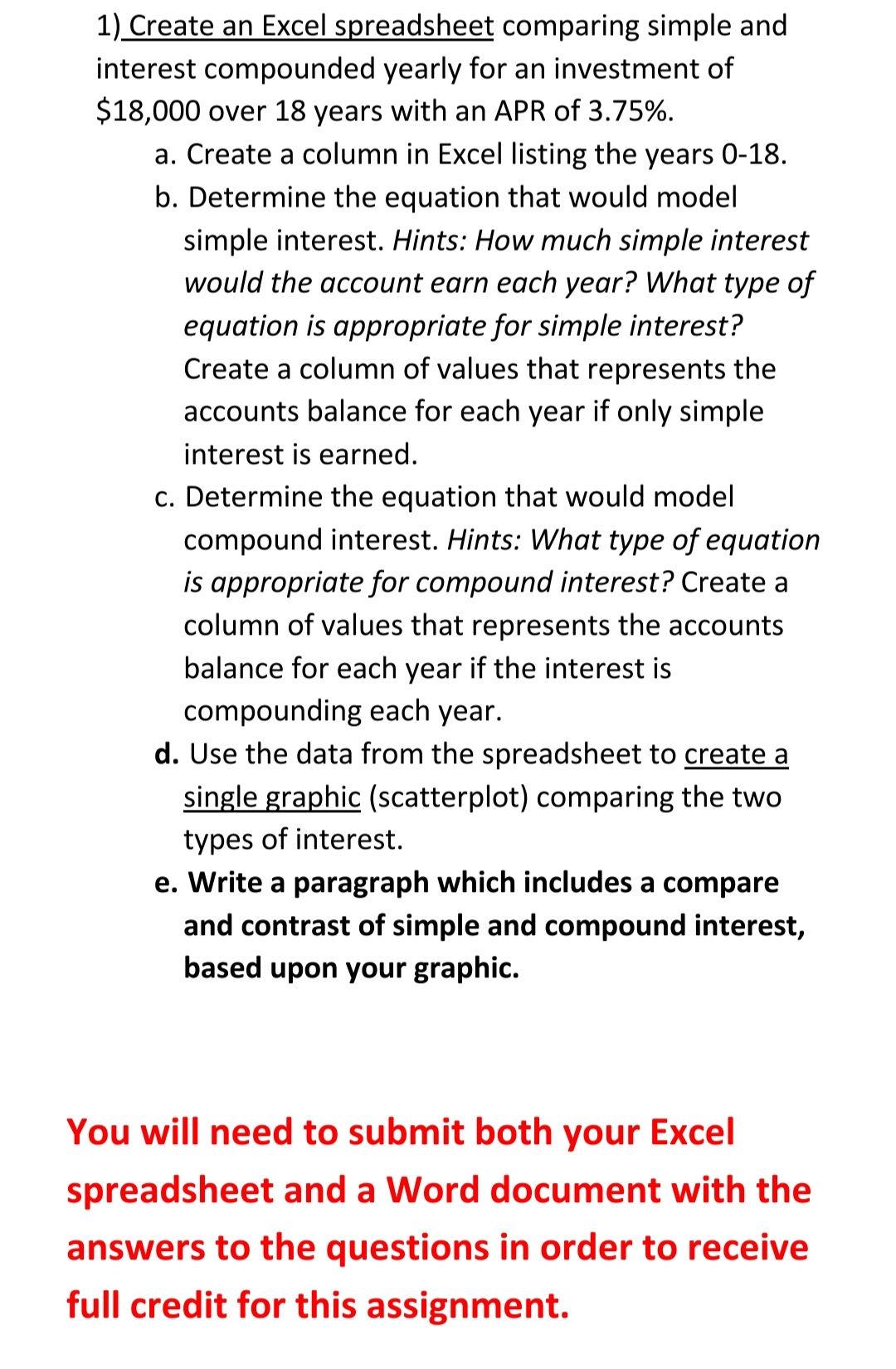 Solved interest is earned. c. Determine the equation that | Chegg.com