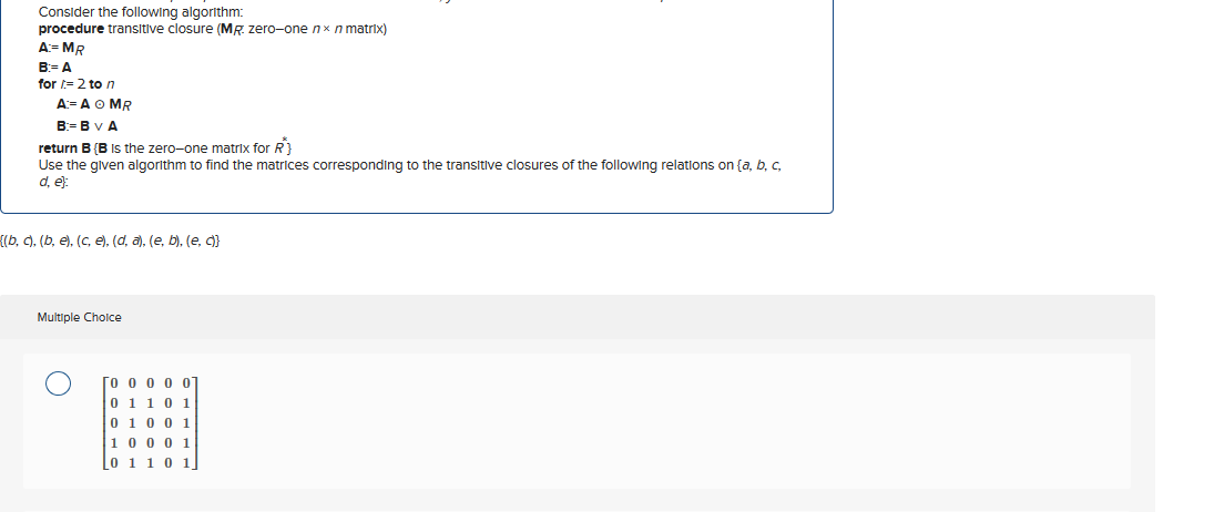 Solved Consider the following algorithm: procedure | Chegg.com