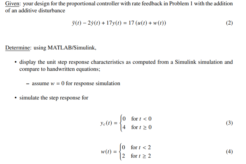 Solved I dont need a matlab/simulation if you don't know how | Chegg.com