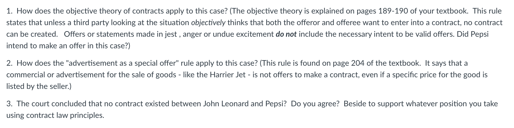 Solved How does the objective theory of contracts apply to | Chegg.com