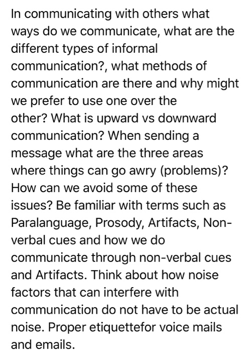 Communicate With Others