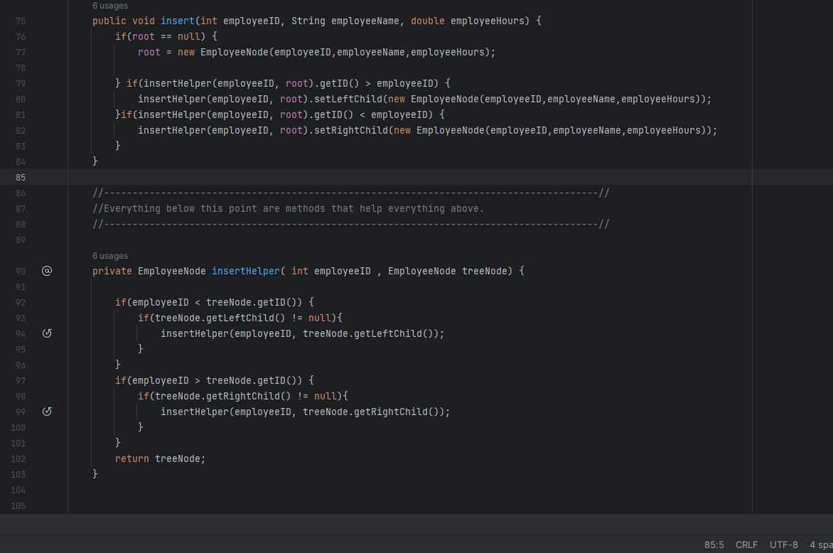 Solved This is a binary search tree program and I'm trying | Chegg.com