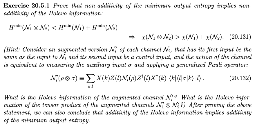 Solved Exercise 20.5.1 Prove that non-additivity of the | Chegg.com