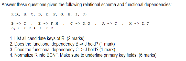 Solved Answer these questions given the following relational | Chegg.com