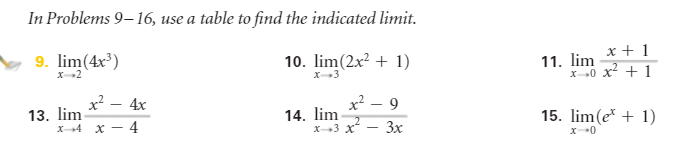 Solved In Problems 9-16, use a table to find the indicated | Chegg.com
