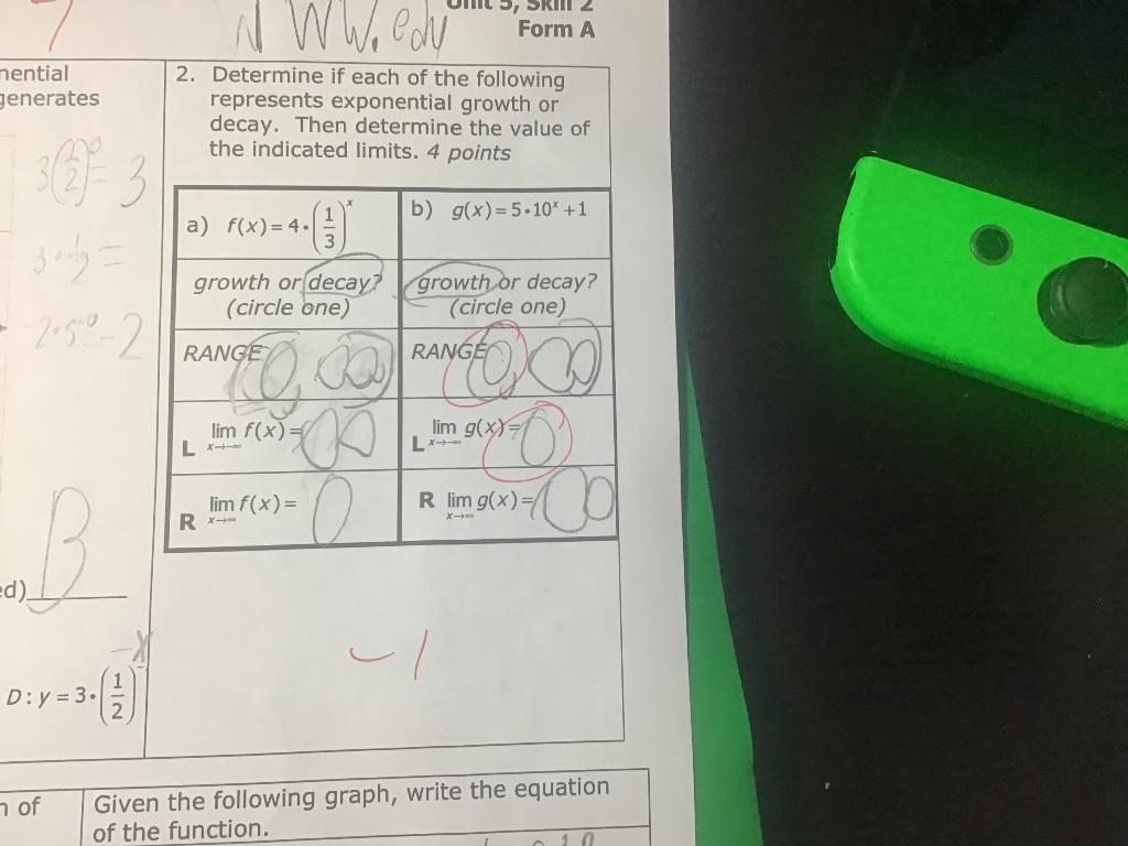 Solved N W Wo edu KUI Form A nential Jenerates 2. Determine | Chegg.com