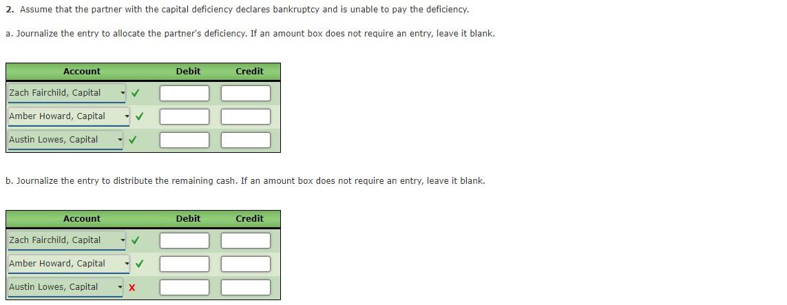 Solved 2. Assume that the partner with the capital | Chegg.com