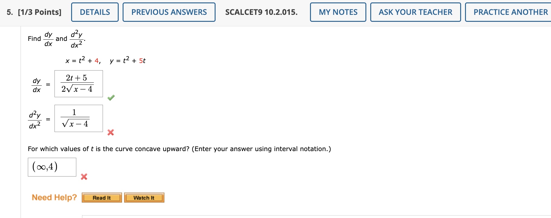 Solved Find dxdy and dx2d2y | Chegg.com
