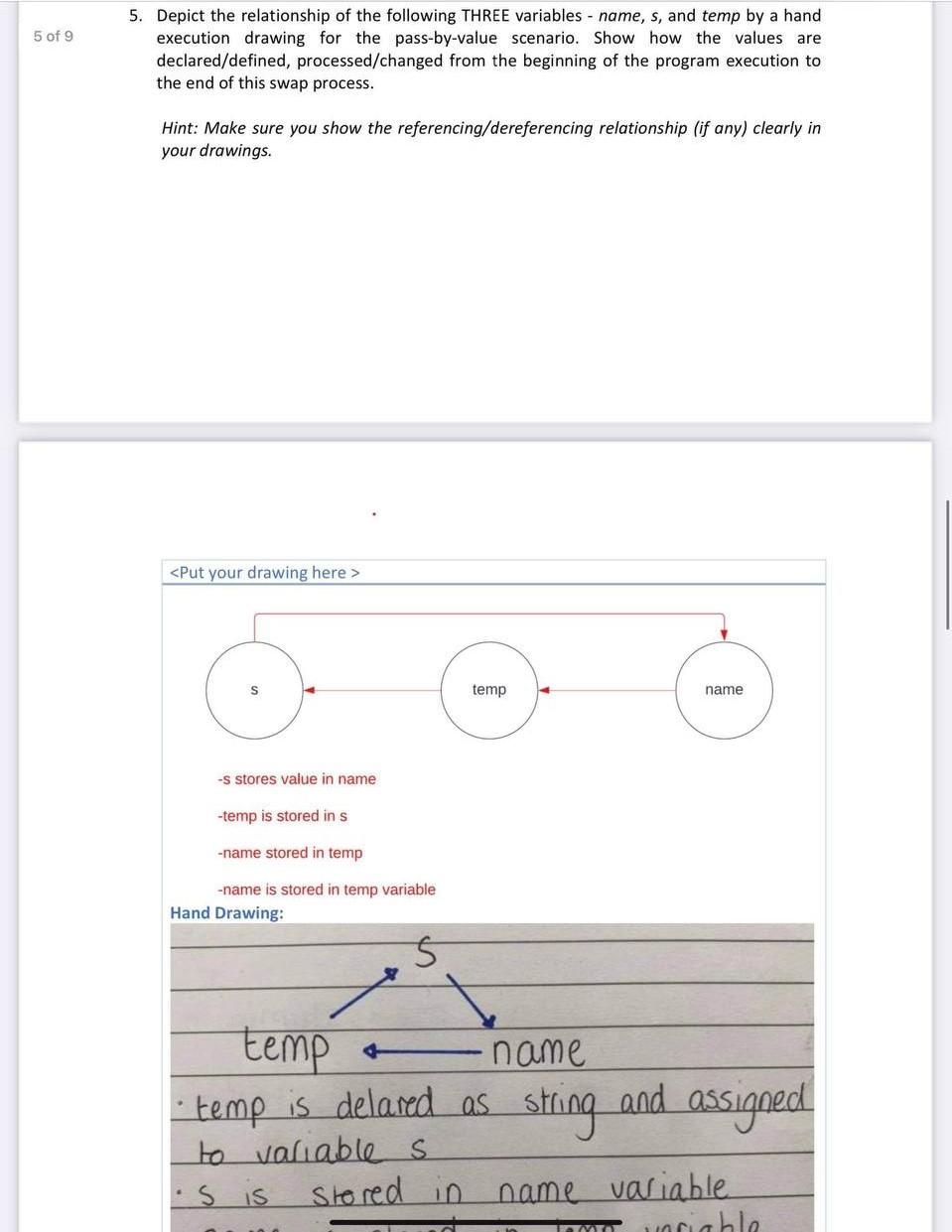 Solved 2. Q5 and Q6 - list out all the variables and boxes | Chegg.com