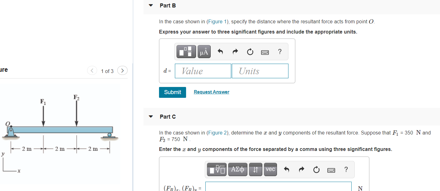 Solved Part A In the case shown in (Figure 1), determine the | Chegg.com