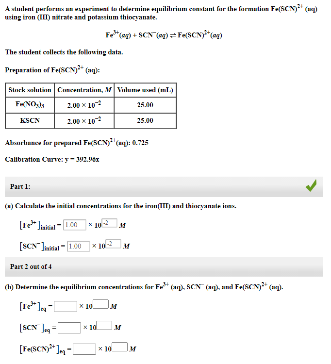 Solved A student performs an experiment to determine | Chegg.com
