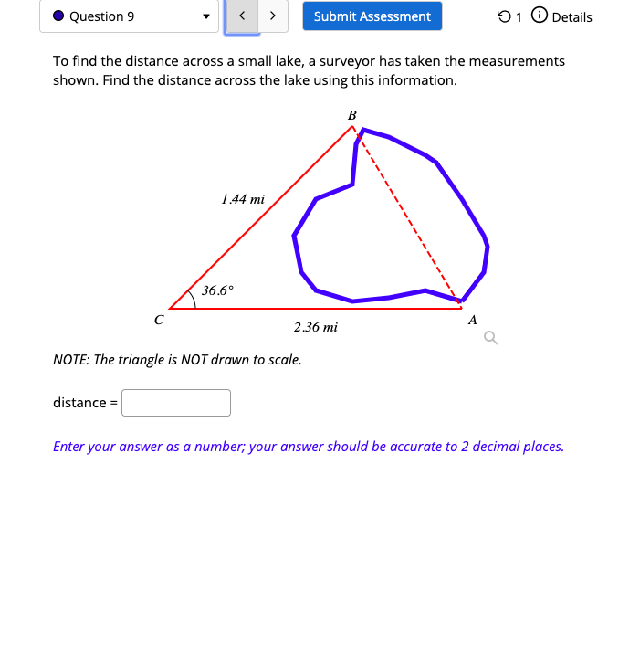 Solved Question 9 Submit Assessment 31 Details To find the | Chegg.com