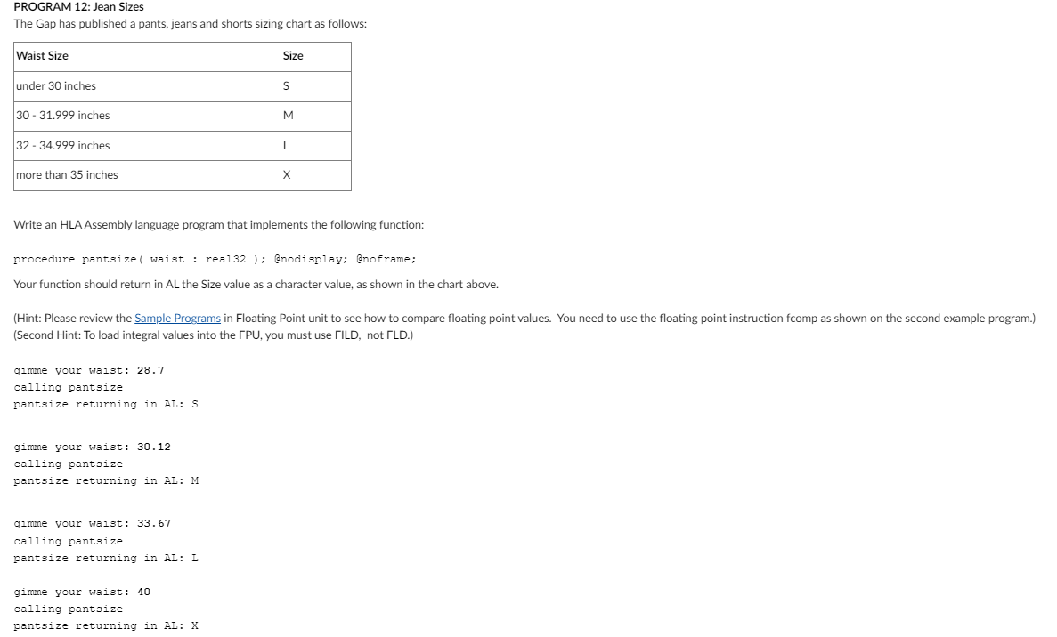 Solved I need help with my HLA 80x86 Code. This is my | Chegg.com