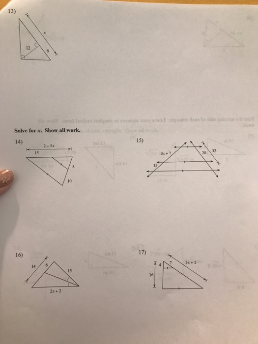 Solved Find the missing length indicated. Leave your answer | Chegg.com